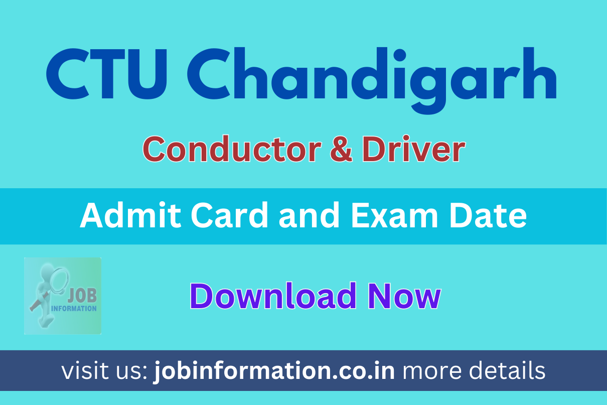 Chandigarh CTU Admit Card 2023 for Conductor, Driver, Written Exam and ...