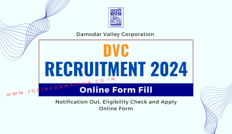 DVC Junior Engineer Recruitment 2024 Notice: Online Form For 64 Post ...